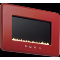 Smeg L30FABRE 50s Retro Style Natural Gas Wall Fire in Red | Appliances ...