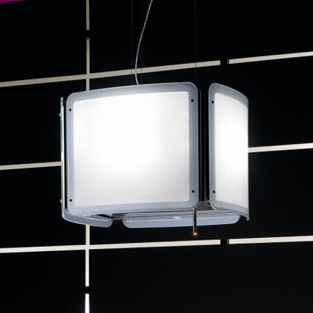 Elica LIGHT_CUBE_ISLAND Light Cube Decorative Stainless Steel & White ...