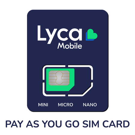 Lyca Pay As You Go Sim Card Trio LYCATRIO-PAYG | Appliances Direct