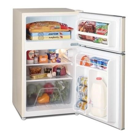GRADE A2 Montpellier MAB2030C Mini Retro Freestanding Under Counter Fridge Freezer Cream 77559867 1 MAB2030C Appliances Direct