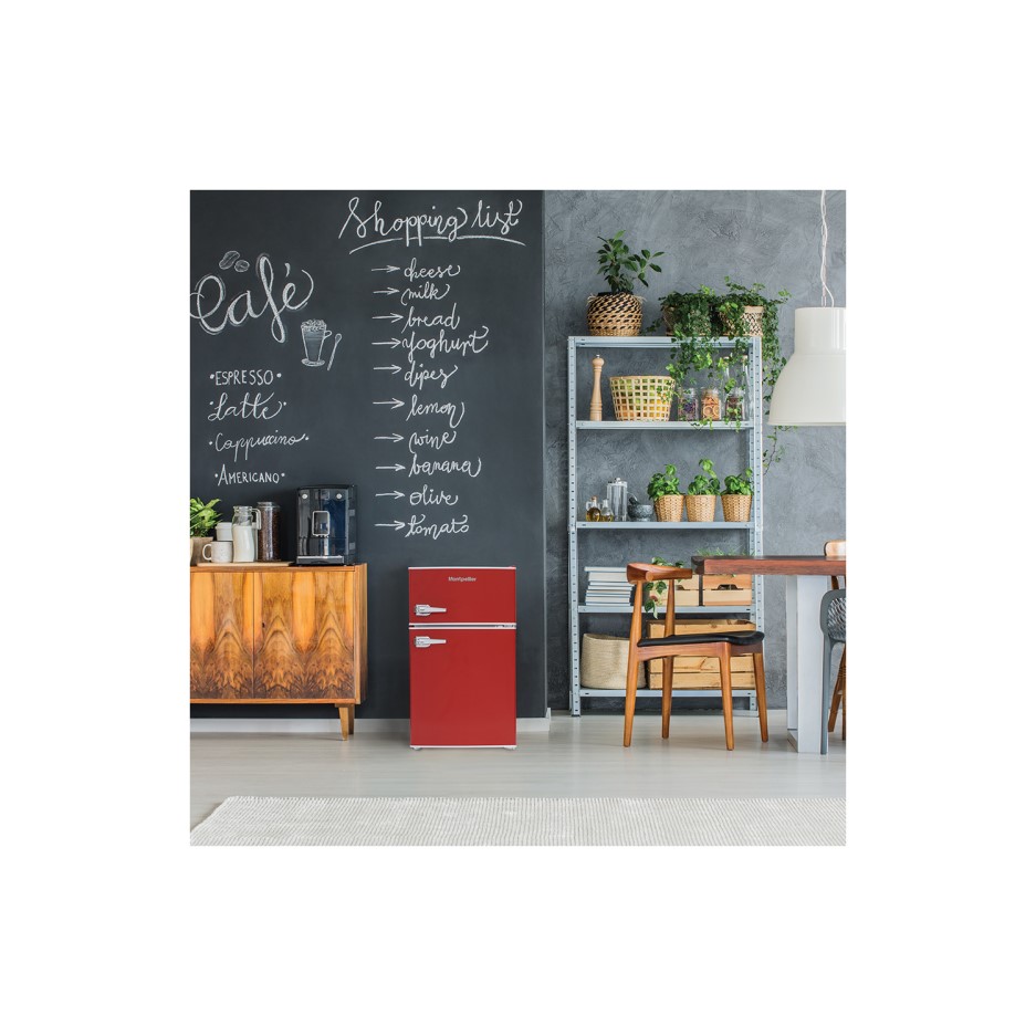 Montpellier MAB2030R 30/70 Mini Retro Freestanding Under Counter Fridge ...