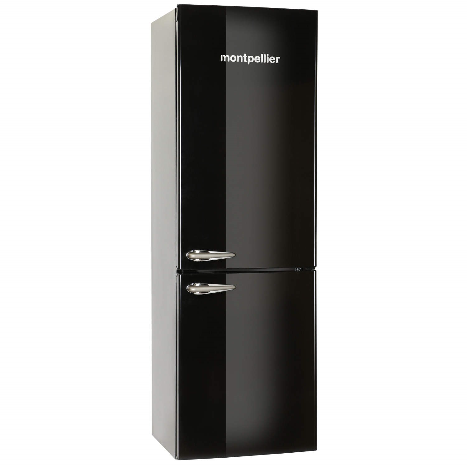 Montpellier MAB365K Retro Freestanding Fridge Freezer Black ...
