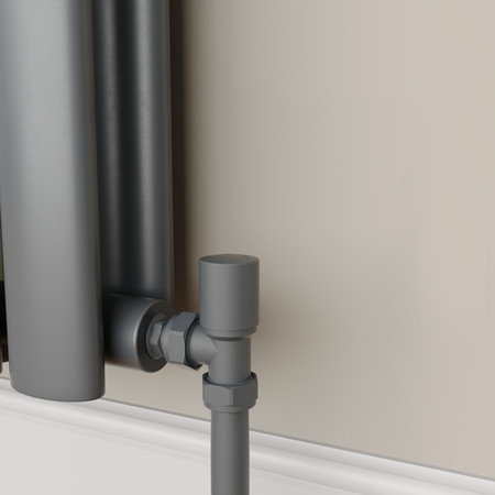 Elego Anthracite Gray Modern Manual Angled Radiator Valves (pair) MAN ...