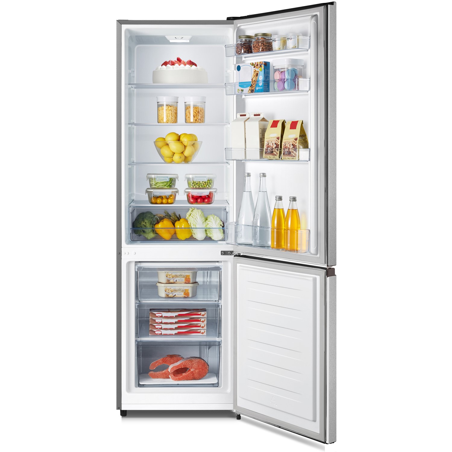 Fridgemaster 269 Litre 70/30 Freestanding Fridge Freezer - Silver ...