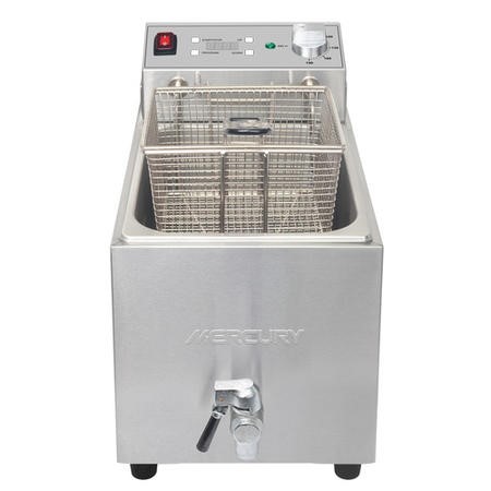 Mercury Single Tank 8ltr Countertop Commercial Electric Fryer With Digital Timer And Drain Tap ...