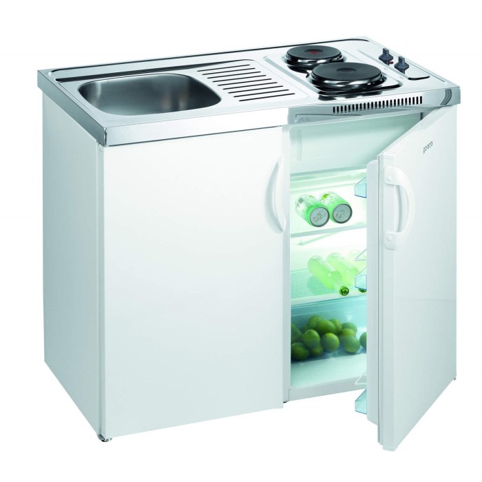 Gorenje MK100S-L41 White And Stainless Steel Left Handed Mini Kitchen ...