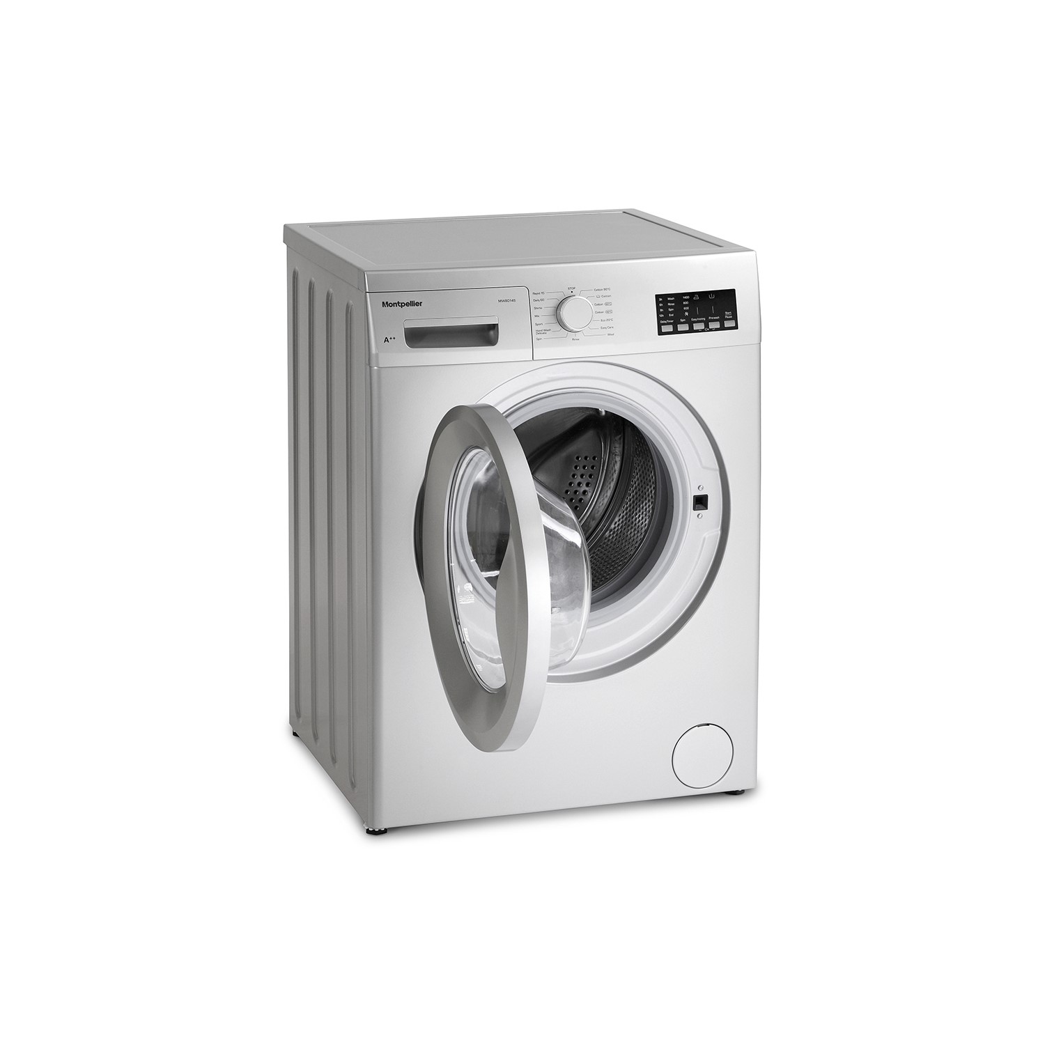 Montpellier MW8014S 8kg 1400rpm Freestanding Washing Machine Silver ...
