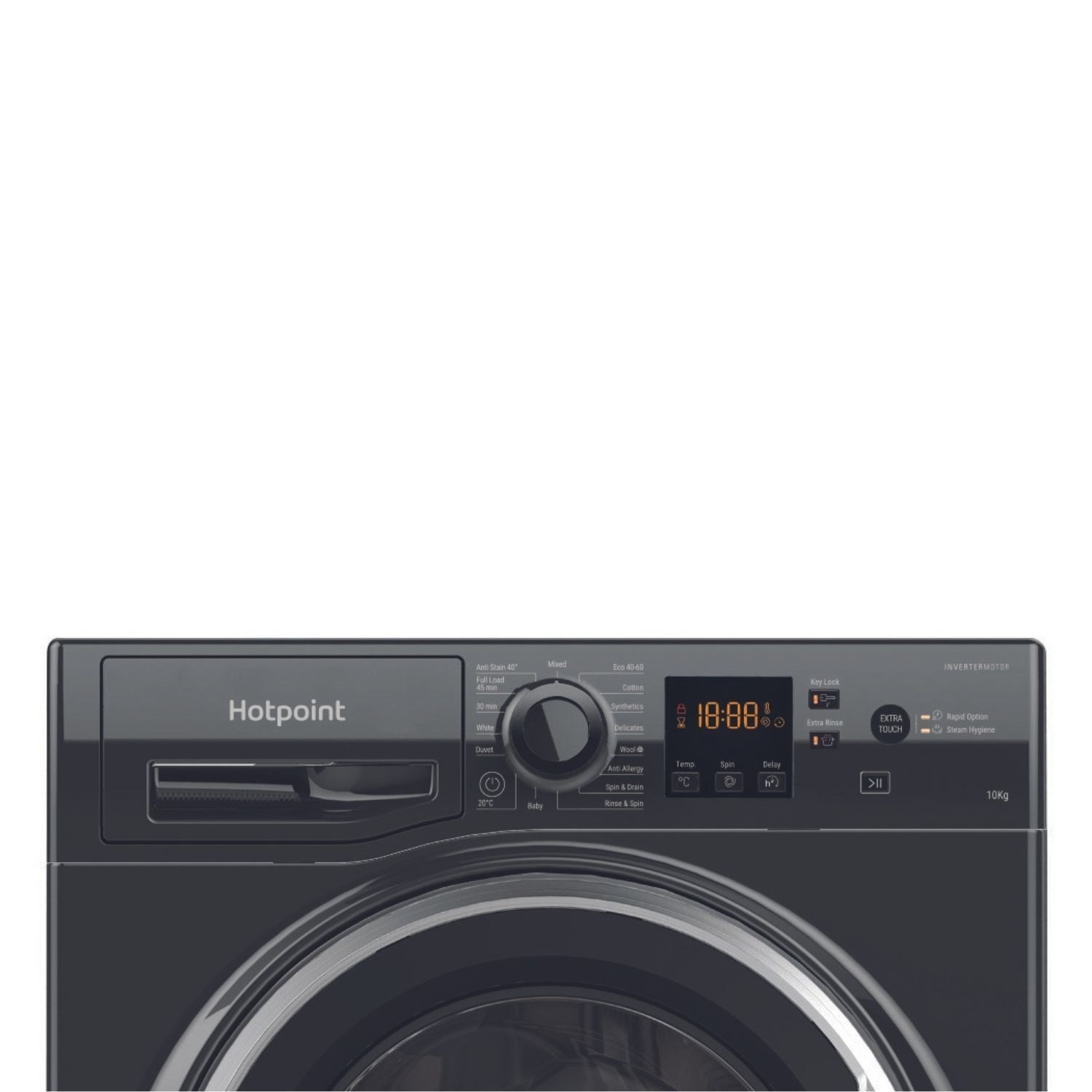Hotpoint AntiStain 10kg 1400rpm Washing Machine - Black NSWM1046BSUK ...
