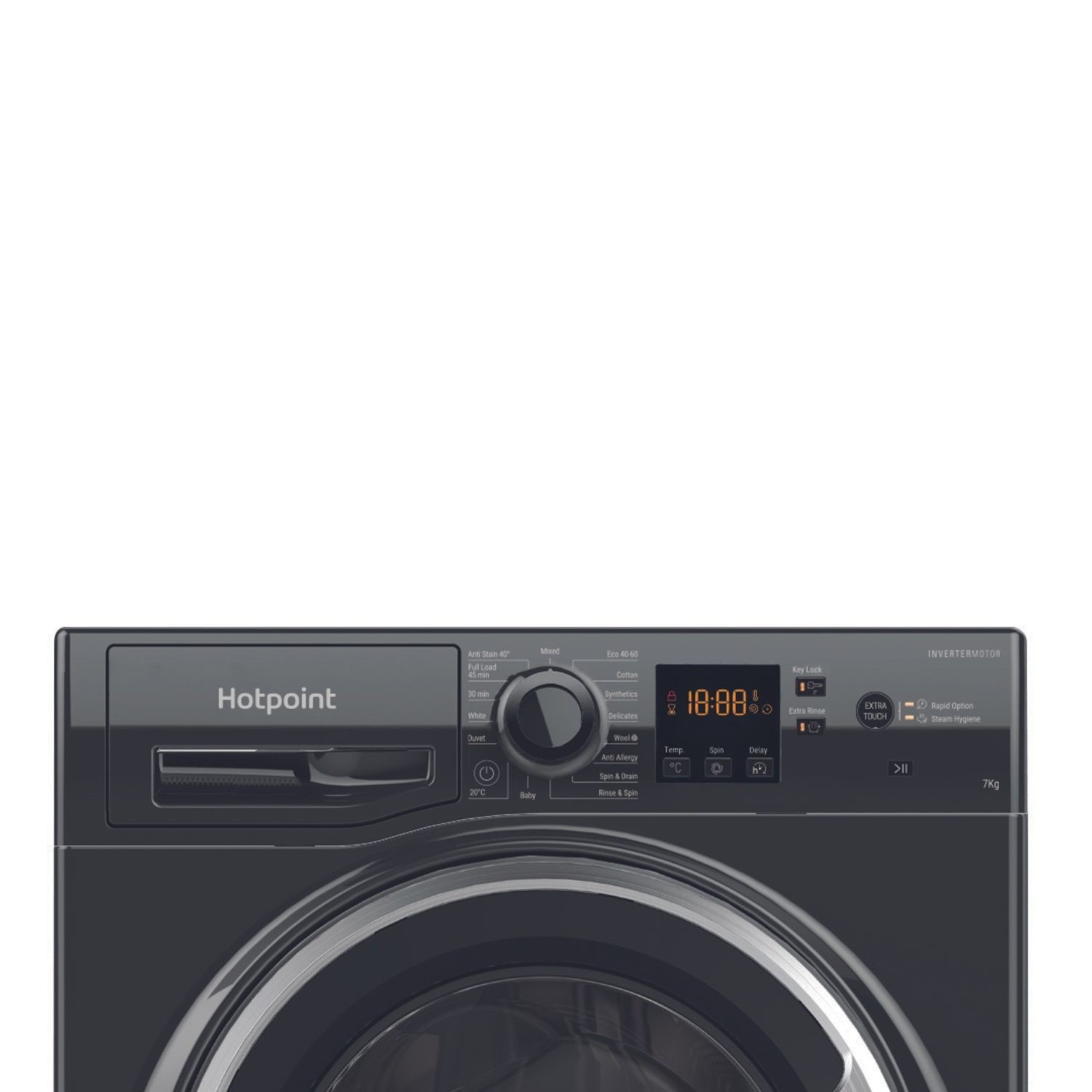 Hotpoint AntiStain 7kg 1400rpm Washing Machine - Black NSWM7469BSUK ...