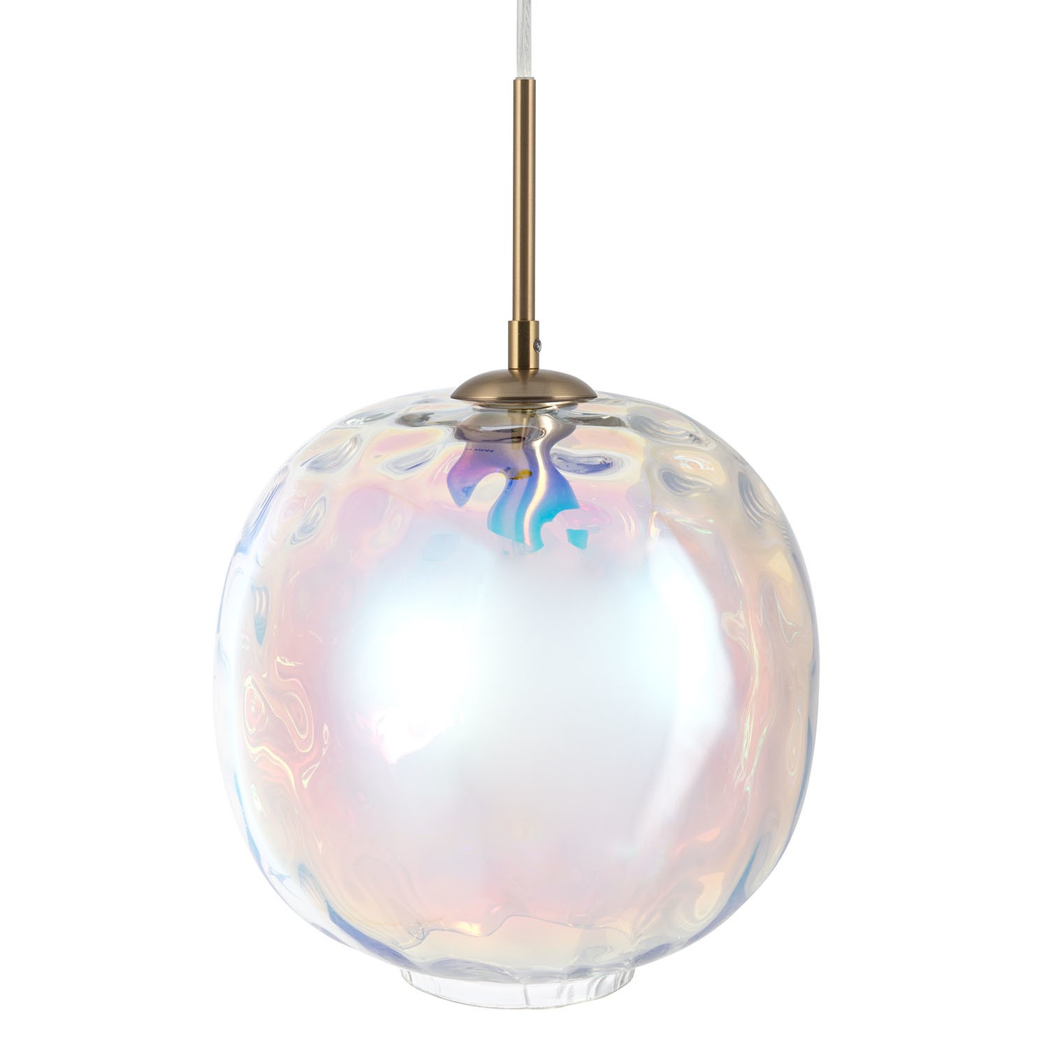 Iridescent Dimpled Glass Pendant Light - Avellino NYM013 | Appliances ...