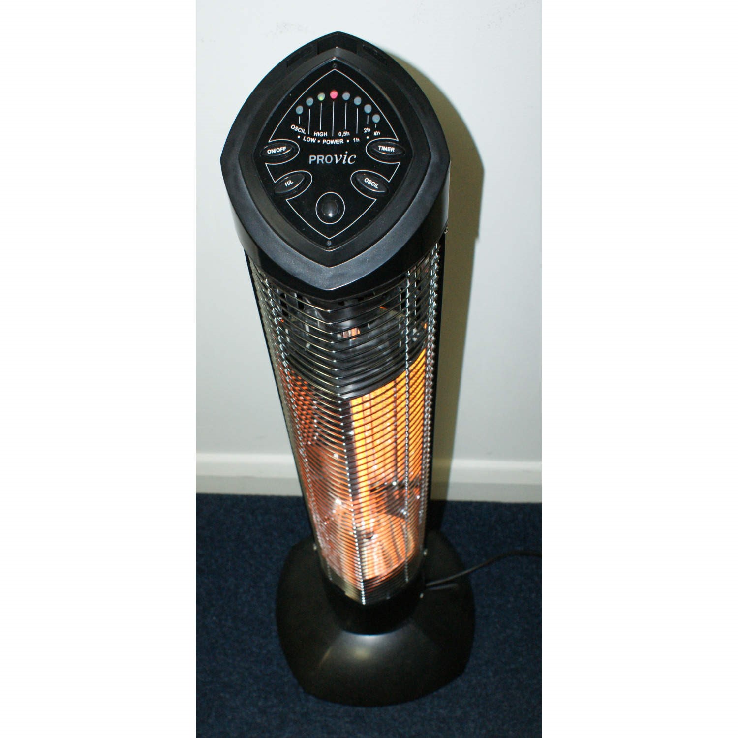 Provic P2000 900w Halogen Tower Heater with Remote IP55 Rated ...