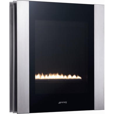 Smeg P23LINP Linea Portrait Natural Gas Wall Fire in Stainless Steel ...