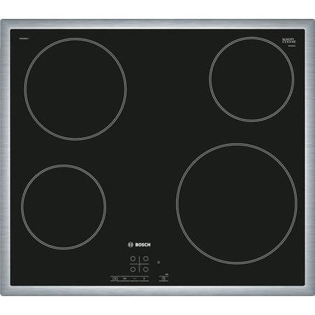 Bosch PKE645B17E Electric 4 Zone Ceramic Hob in Black | Appliances Direct