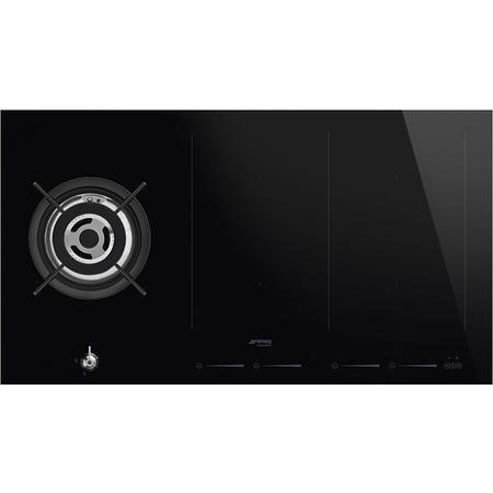 GRADE A1 - Smeg PM3912WLD 90cm Classic Mixed Fuel Hob 1 Gas Wok Burner ...