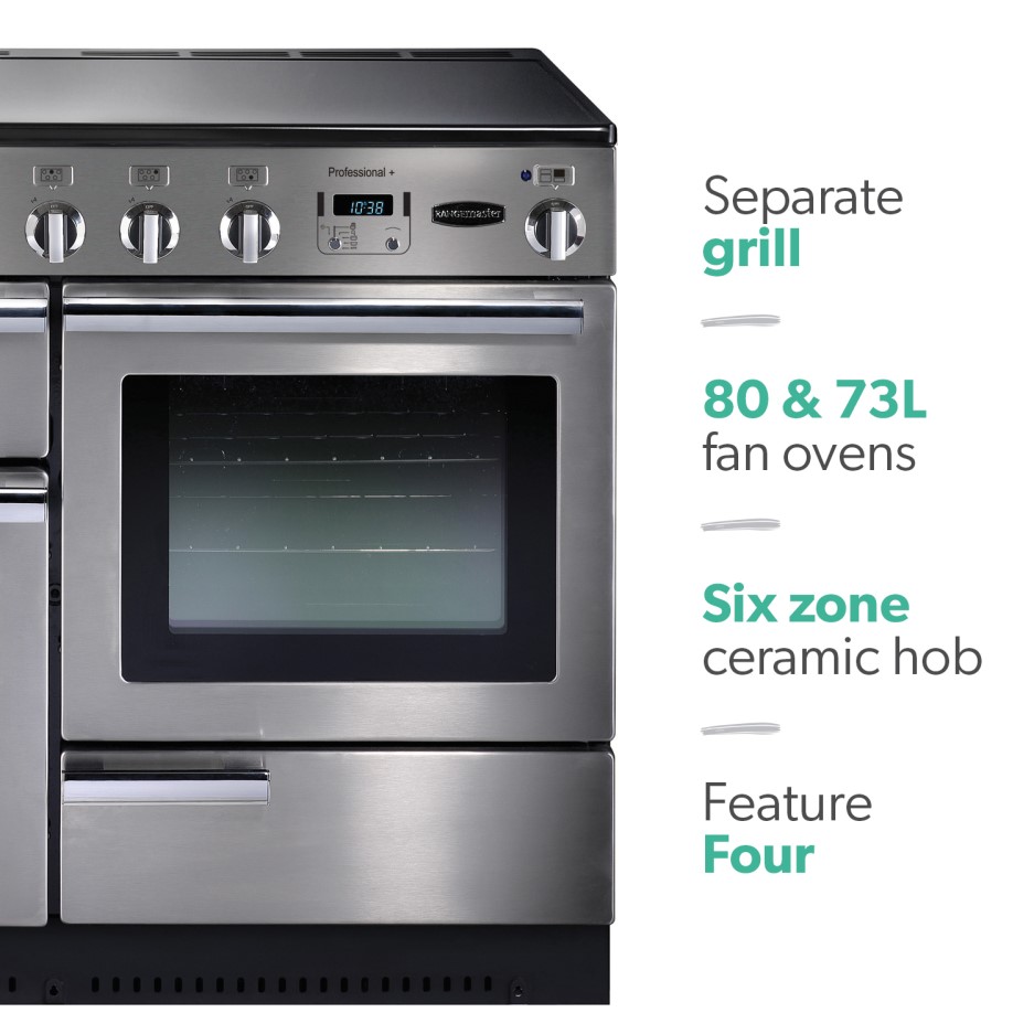 Rangemaster Professional Plus 110cm Electric Range Cooker - Stainless ...