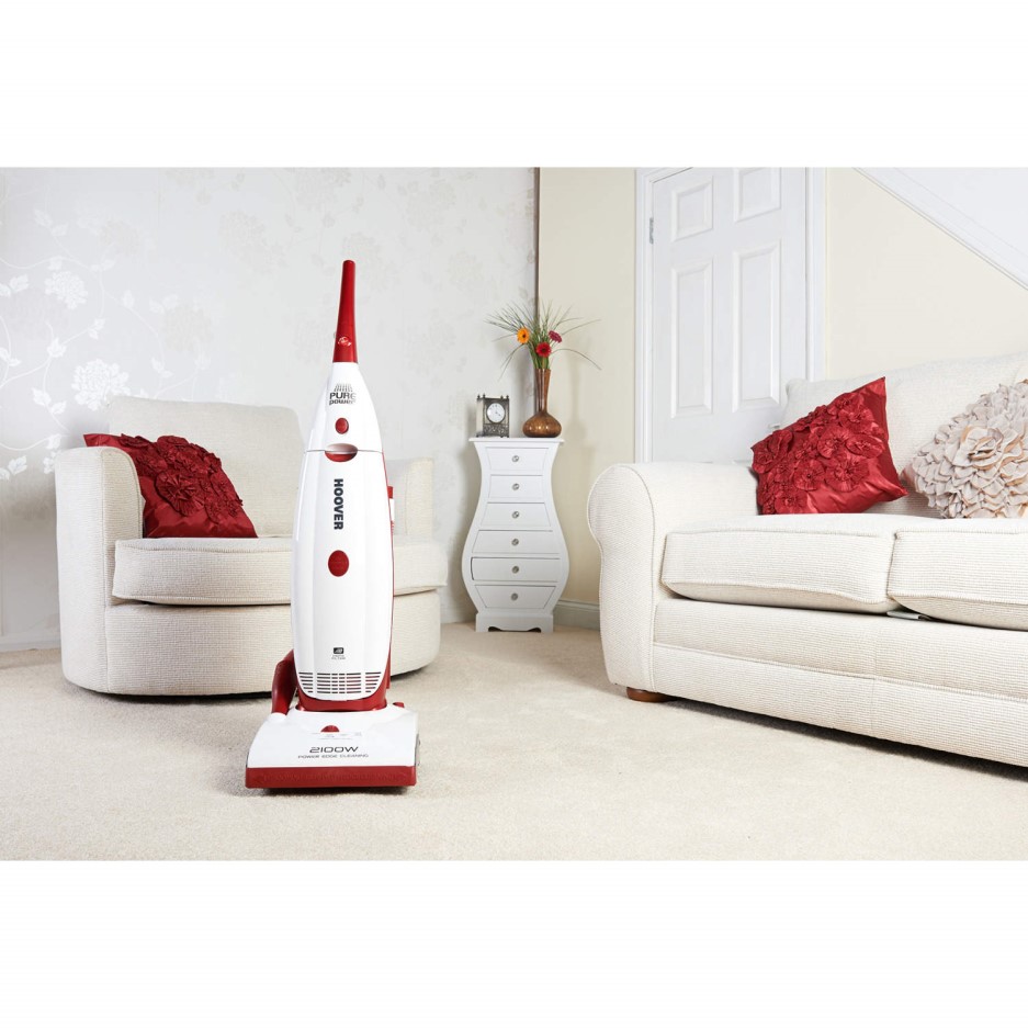 Hoover PU2115 PurePower 2100W Bagged Upright Vacuum Cleaner White And ...