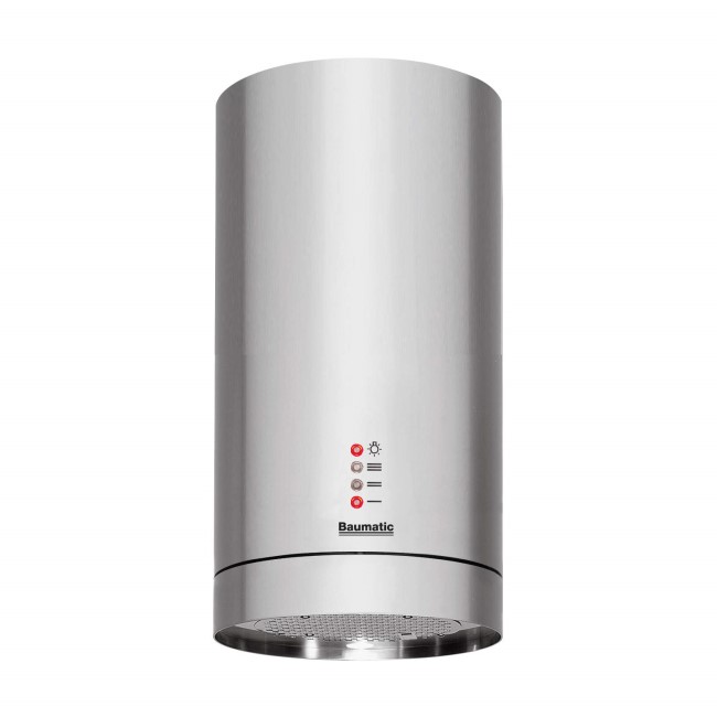 Baumatic PV372SS Pythagora 35cm Cylinder Island Cooker Hood Stainless ...