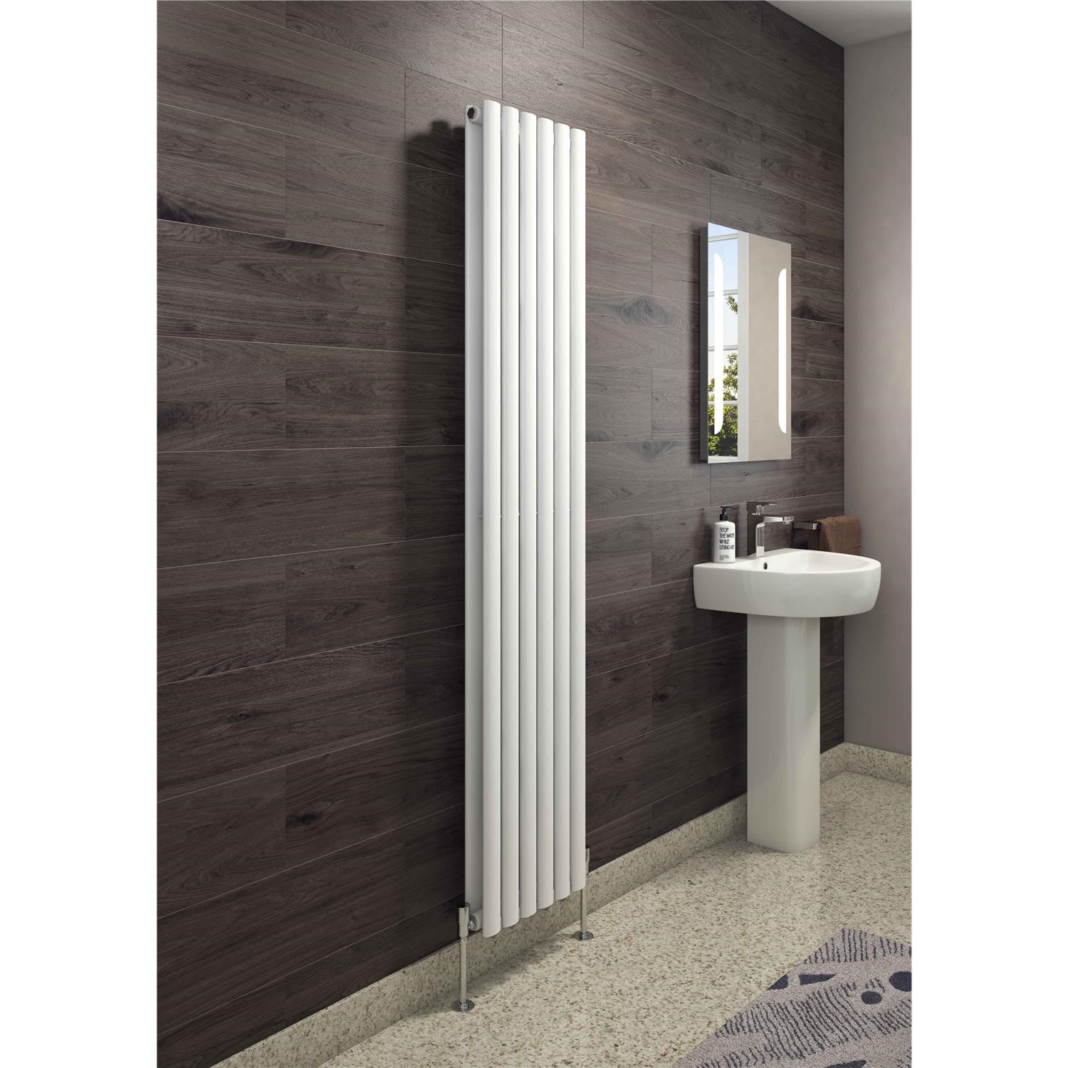Idro White Modern Vertical Radiator - 1800 x 354 x 79mm RAD01 ...