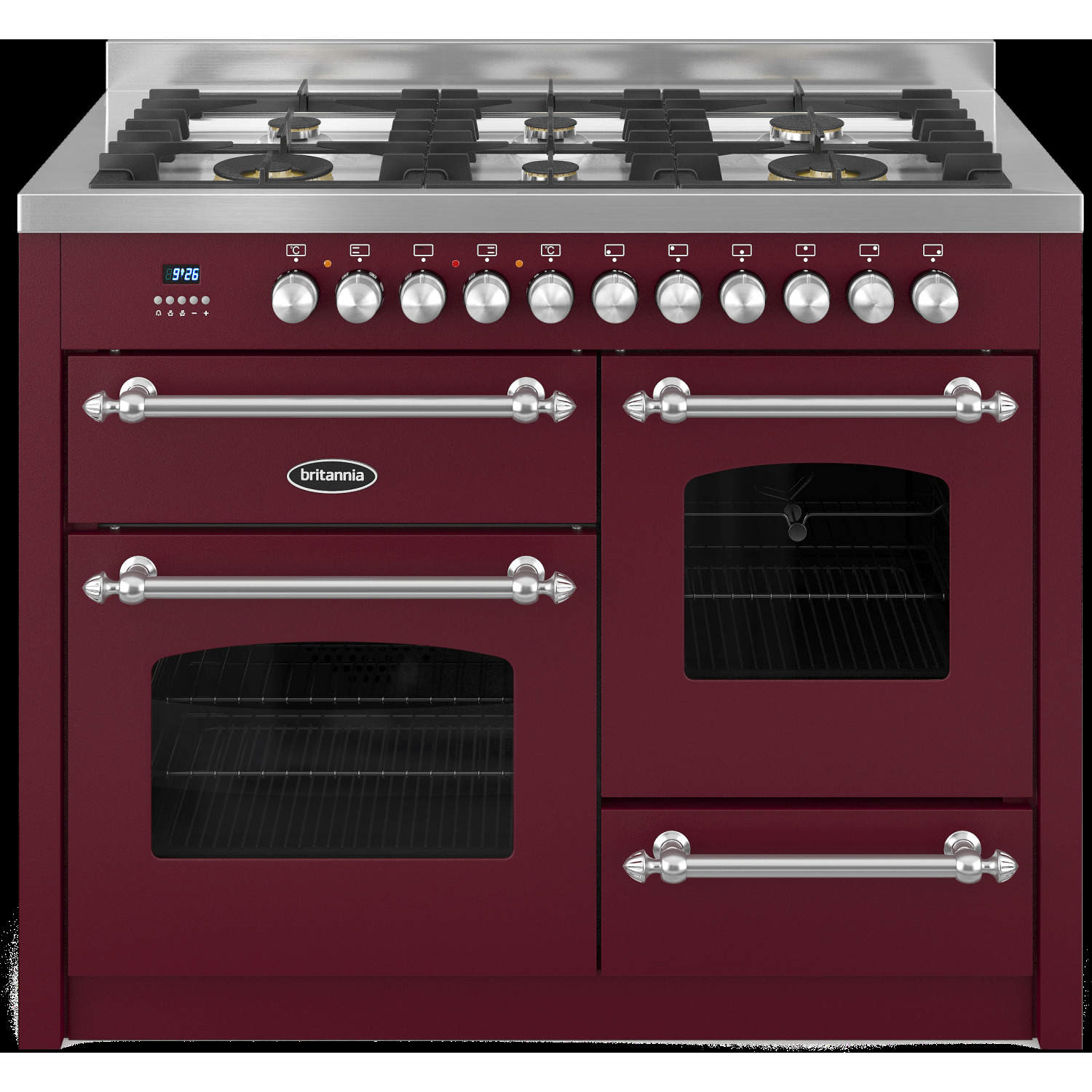 Britannia RC-11XGG-FL-BUR Fleet XG 110cm Dual Fuel Range Cooker - Matt ...