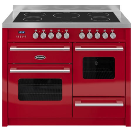 Britannia RC-11XGI-DE-RED Delphi XG 110cm Electric Range Cooker With ...