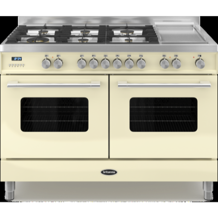 Britannia RC-12TG-DE-CR Delphi Twin Oven 120cm Dual Fuel Range Cooker ...