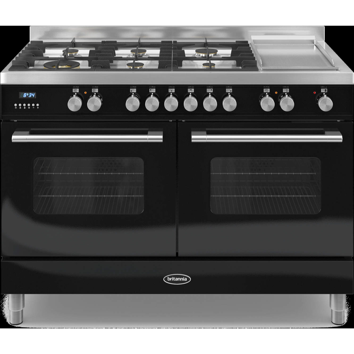 Britannia RC-12TG-DE-K Delphi Twin Oven 120cm Dual Fuel Range Cooker ...