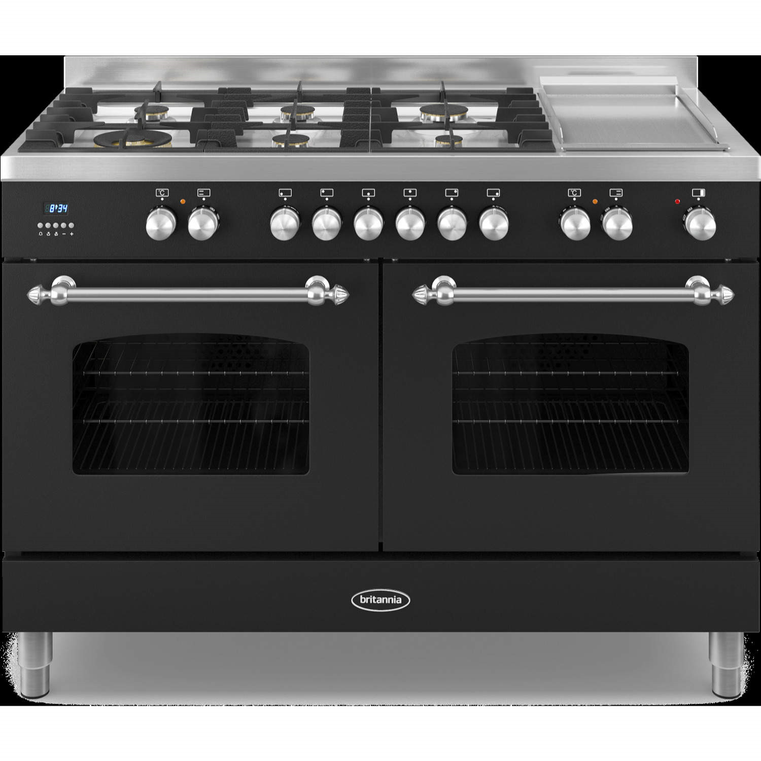 Britannia RC-12TG-FL-K Fleet Twin Oven 120cm Dual Fuel Range Cooker ...