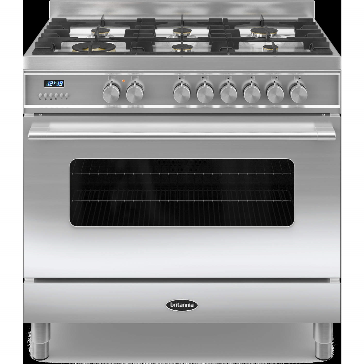 Britannia RC-9SG-DE-S Delphi Single Oven 90cm Dual Fuel Range Cooker ...