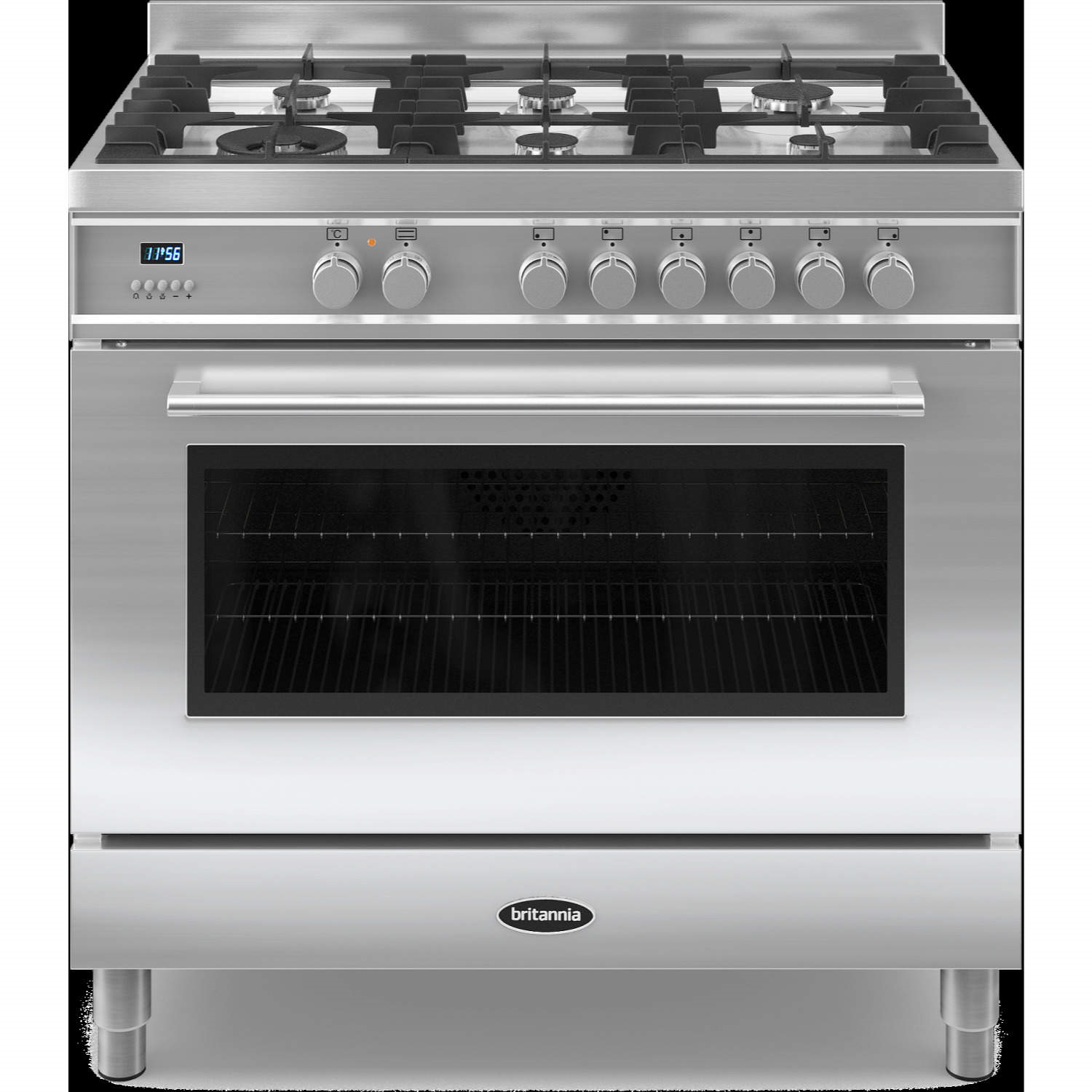 Britannia RC-9SG-QL-S Q Line Single Oven 90cm Dual Fuel Range Cooker ...