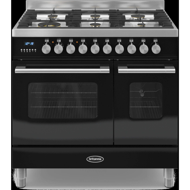 Britannia RC-9TG-DE-K Delphi Twin Oven 90cm Dual Fuel Range Cooker ...