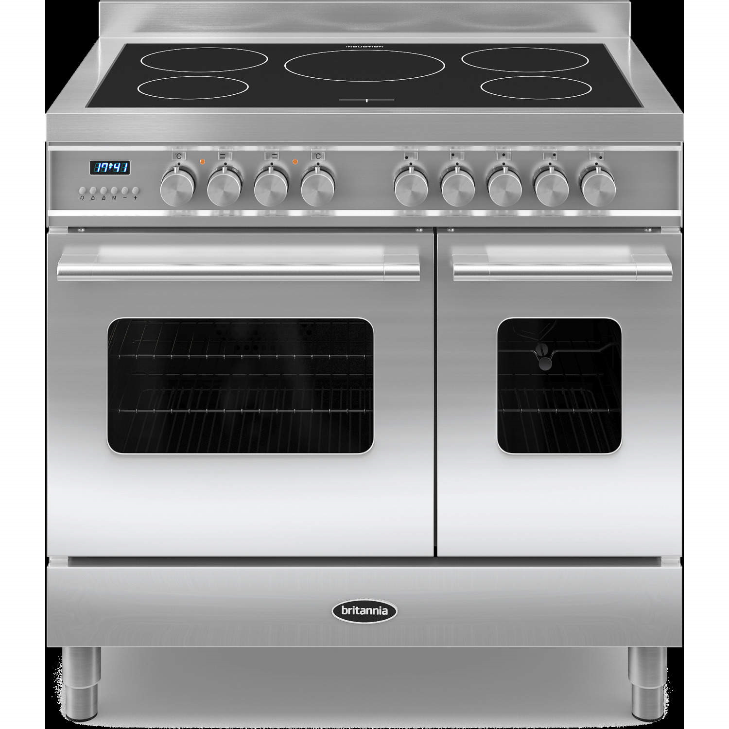 Britannia RC-9TI-DE-S Delphi Twin Oven 90cm Electric Range Cooker With ...