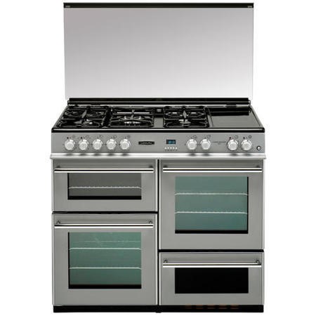 Leisure RCM10FRSP Cuisinemaster 100cm Dual Fuel Range Cooker - Silver ...