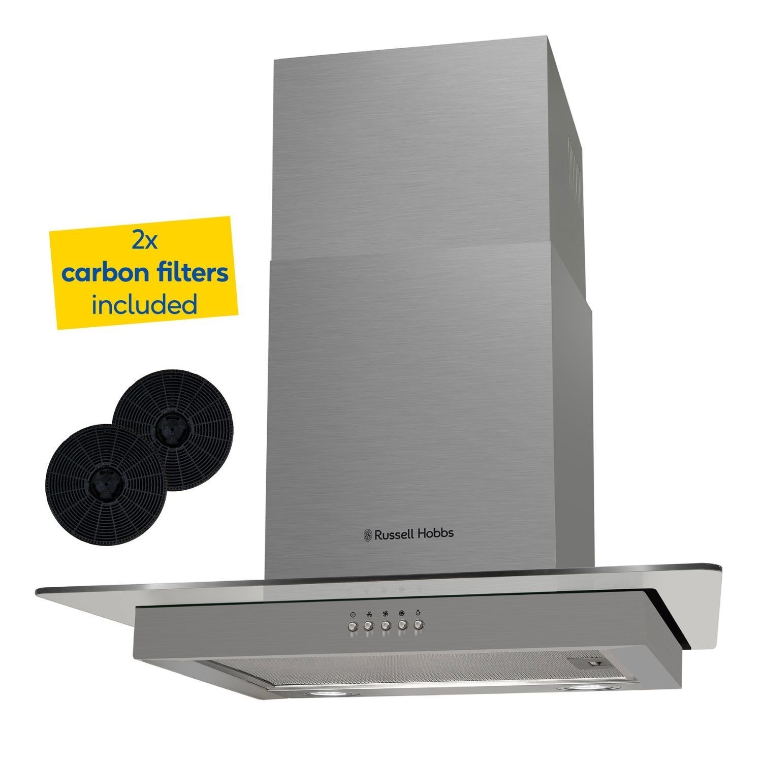 Russell Hobbs 60cm Flat Glass Chimney Cooker Hood Stainless Steel russell-hobbs-60cm-flat-glass-chimney-cooker-hood-stainless-steel
