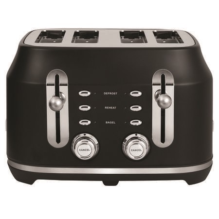 Rangemaster Classic 4 Slice Toaster – Matt Black Wide Slots & Variable ...