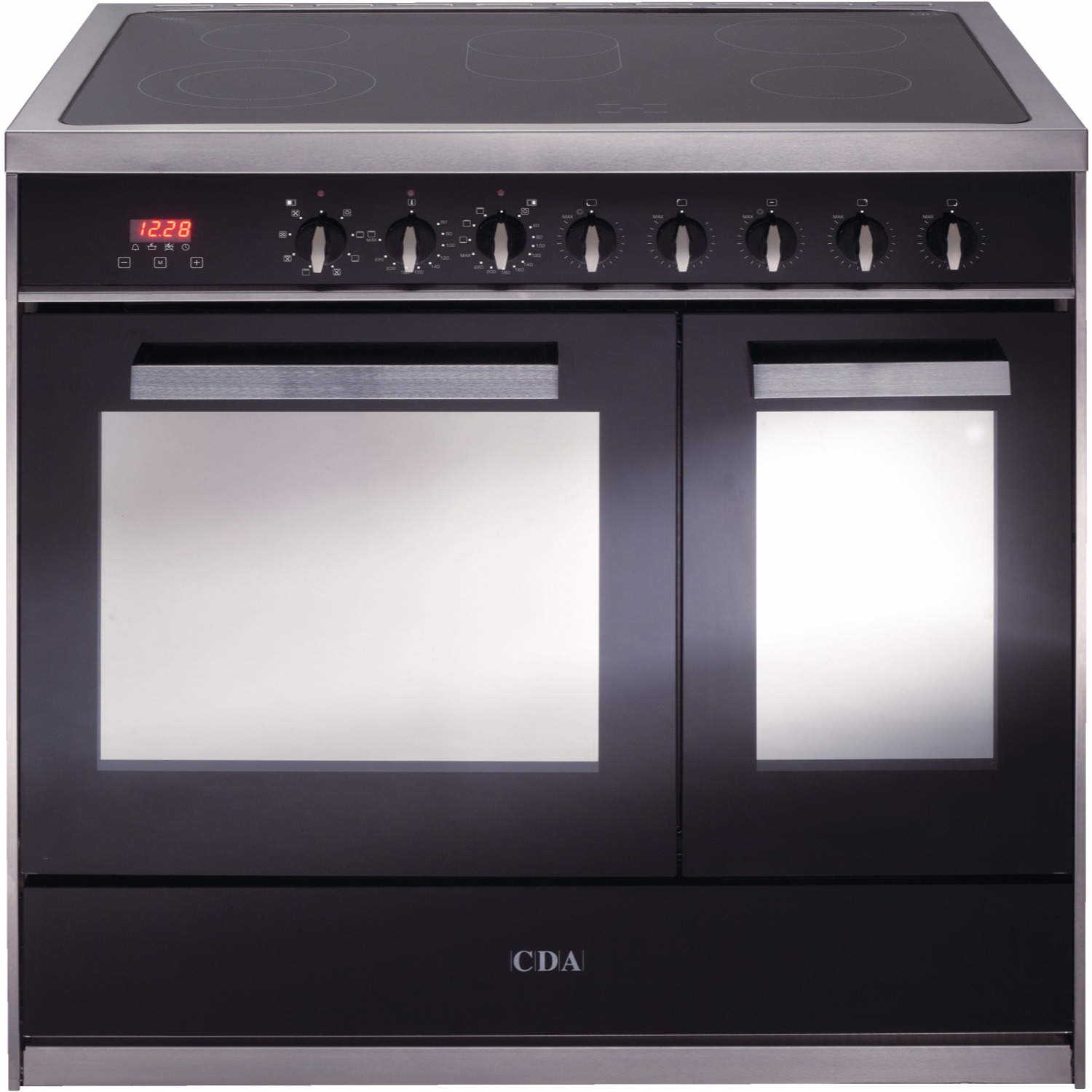 CDA RV961SS Stainless Steel 90cm Twin Cavity Electric Range Cooker ...