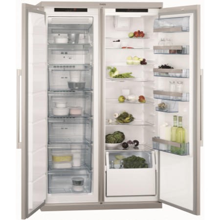 AEG S95500XNM0 PerfektFit Side by Side Fridge Freezer - Stainless Steel ...