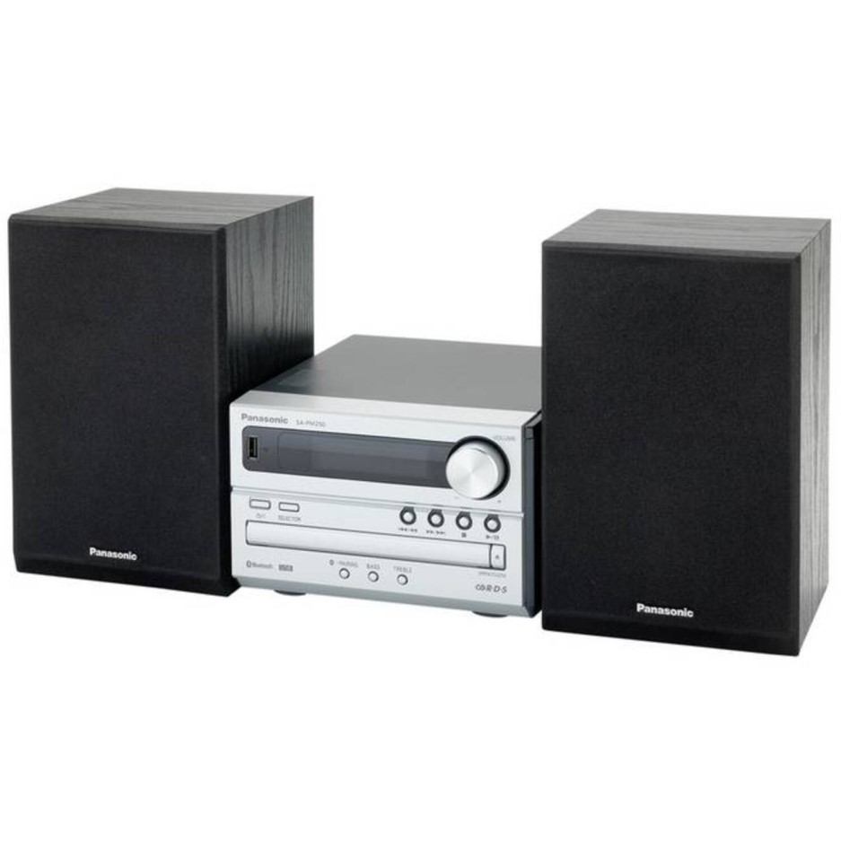 Panasonic 20W Micro Hi-Fi CD System SC-PM250EB-S | Appliances Direct