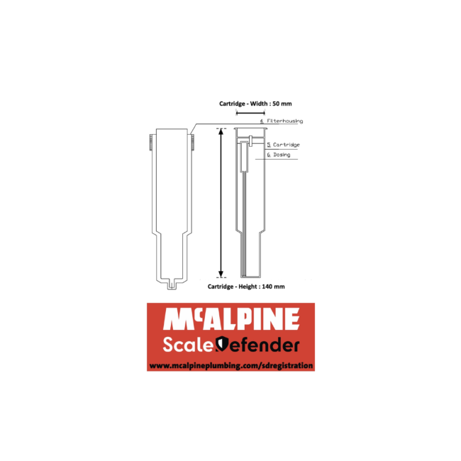 2x Refill Cartridges for Scale Defender McAlpine SCA-RE | Appliances Direct