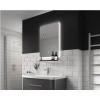 Sensio Harbour Rectangular Black Backlit LED Bathroom Mirror with Shelf ...