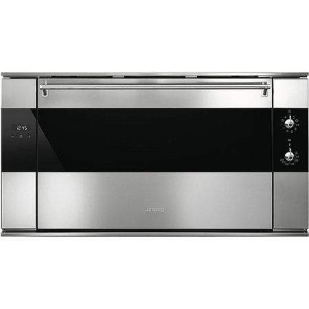 Smeg SF9315XR Classic 90cm Wide Reduced Height Stainless Steel And Dark ...