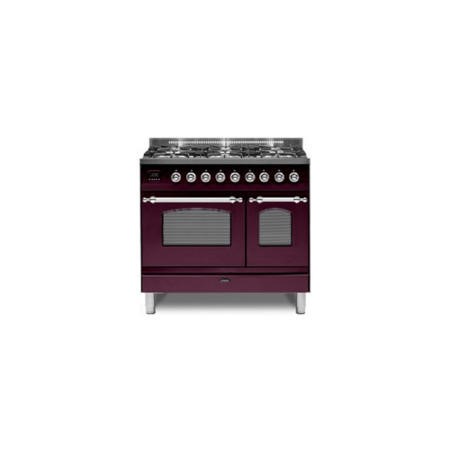 Britannia SI9T6CLRC Classic Burgundy 90cm Dual Fuel Range Cooker with ...