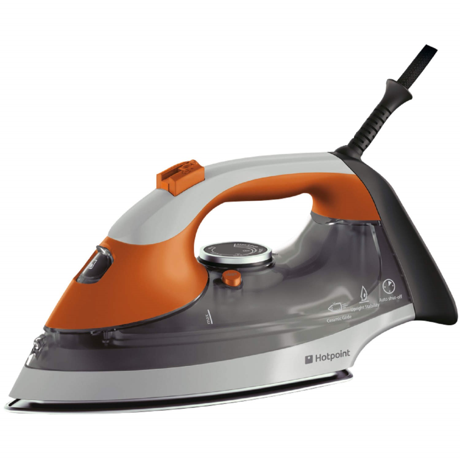Hotpoint SIDC30BA0 Digital Steam Iron Orange And Grey | Appliances Direct