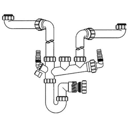 McAlpine SSK2 Waste Kit for 1.5 or Double Bowl Sink | Appliances Direct