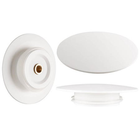 Matt White Stone Resin Bath Waste Cover SSMWBWASTE | Appliances Direct