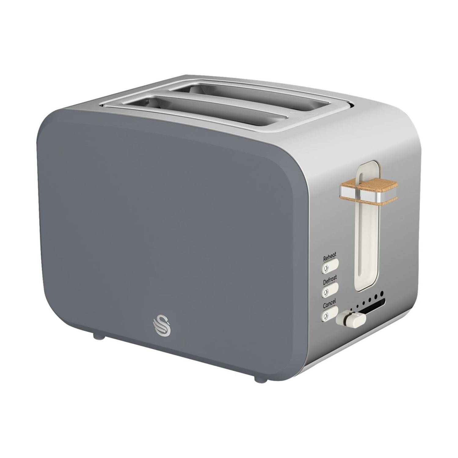 Swan ST14610GRYN Nordic 2 Slice Toaster - Grey | Appliances Direct