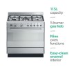 Smeg Concert 90cm Dual Fuel Single Oven Range Cooker - Stainless Steel ...