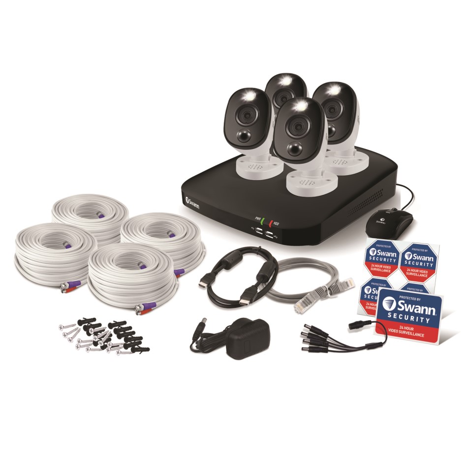 Swann 4 Camera 1080p HD DVR CCTV System with 1TB HDD SWDVK-846804WL-EU ...