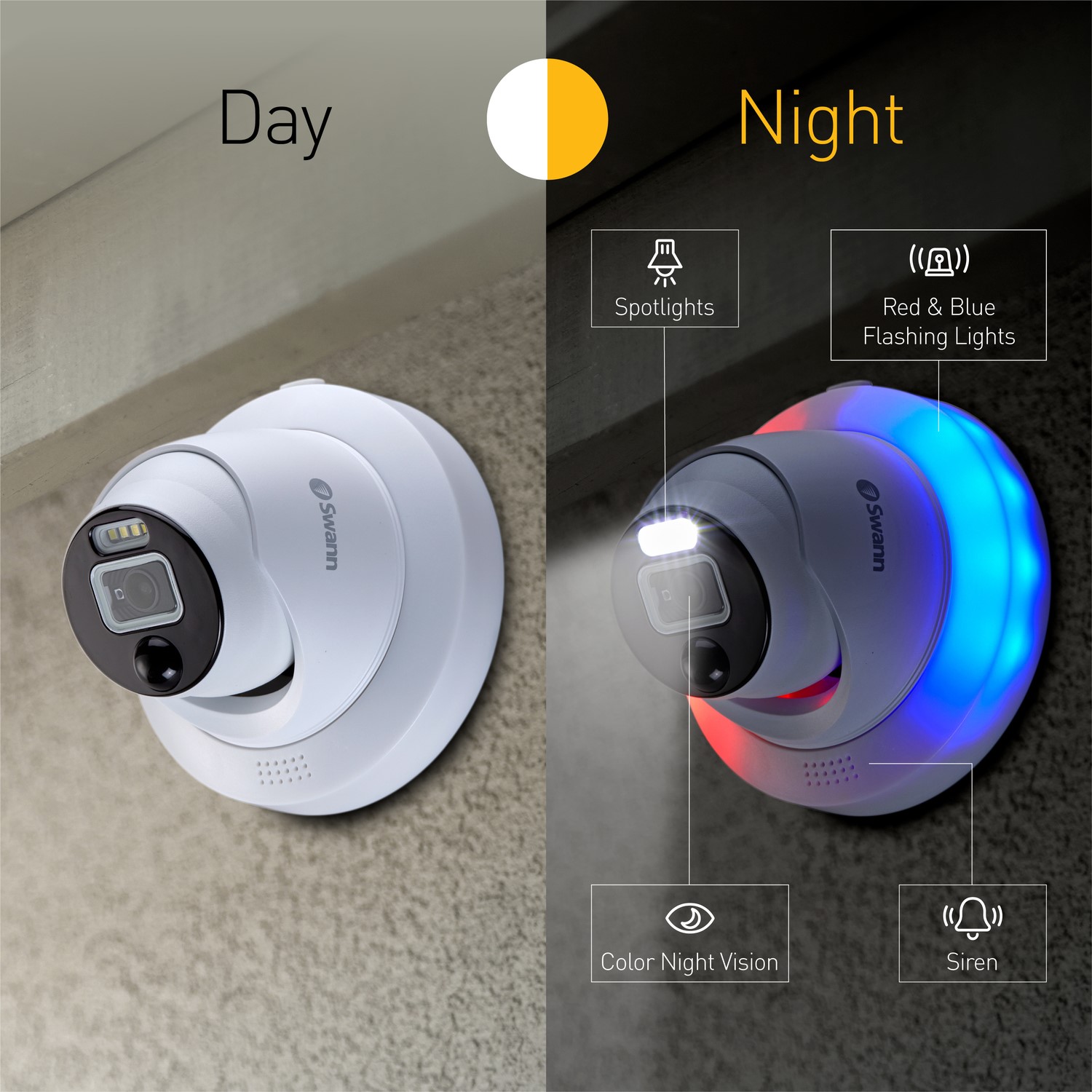 Swann Enforcer 4K Ultra HD Heat & Motion Sensing Analogue Dome Camera ...