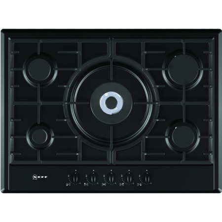 Neff T25S56S0 Series 1 70cm 5 Burner Gas Hob with FSD in Black ...