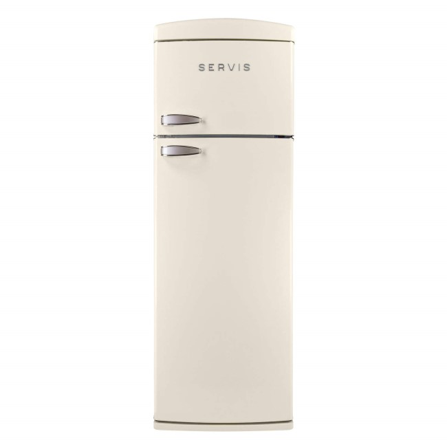 Servis T60170C Freestanding Retro Top Mount Fridge Freezer Cream ...